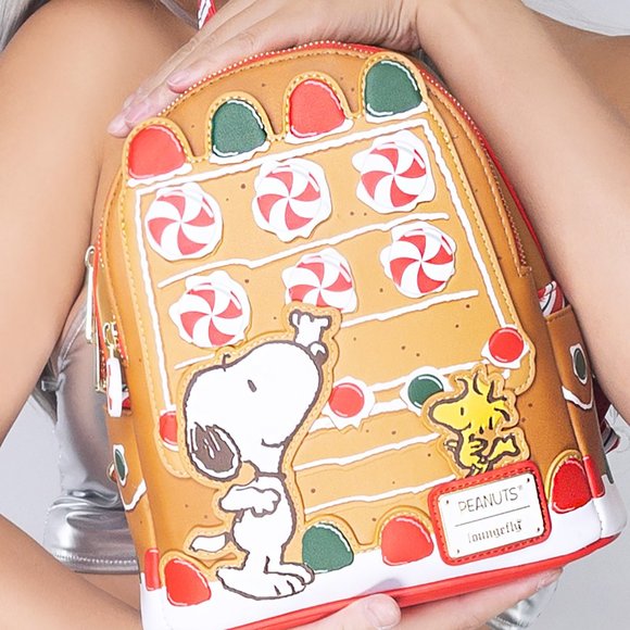 Loungefly | Other | Loungefly Peanuts Snoopy Gingerbread House Mini ...